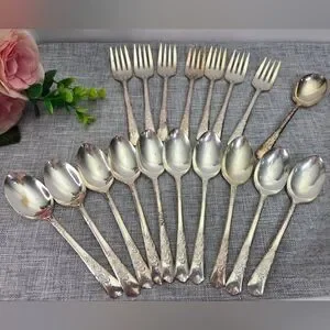 delight | Kitchen | Vintage 95s Wood Rose Delight Silver Plate Flatware ...